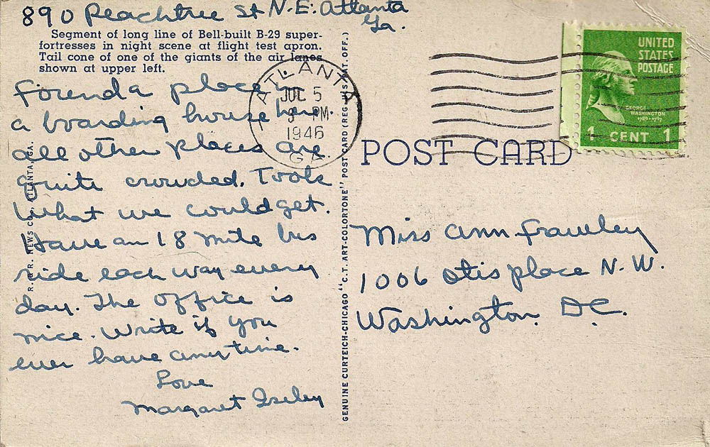 Bell Bomber Plant postcard